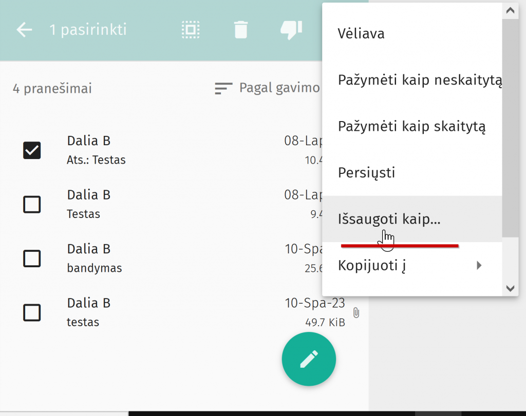 Kaip išsaugoti laiškų archyvą | Paslaugos ŠMM įstaigoms